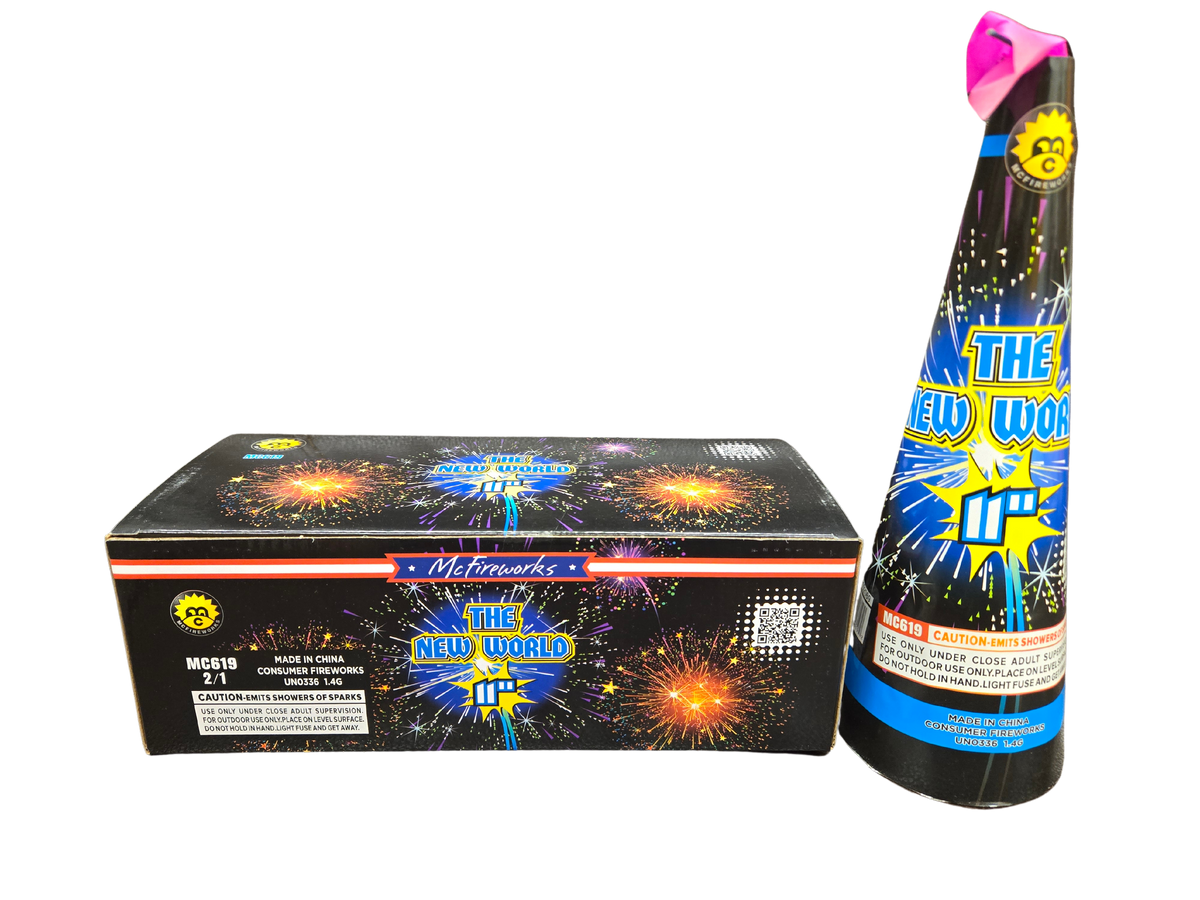 The New World 11" Cone – Helm Fireworks