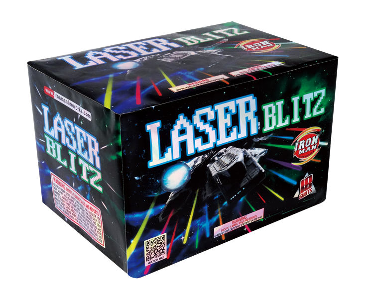 Laser Blitz 18 Shots – Helm Fireworks